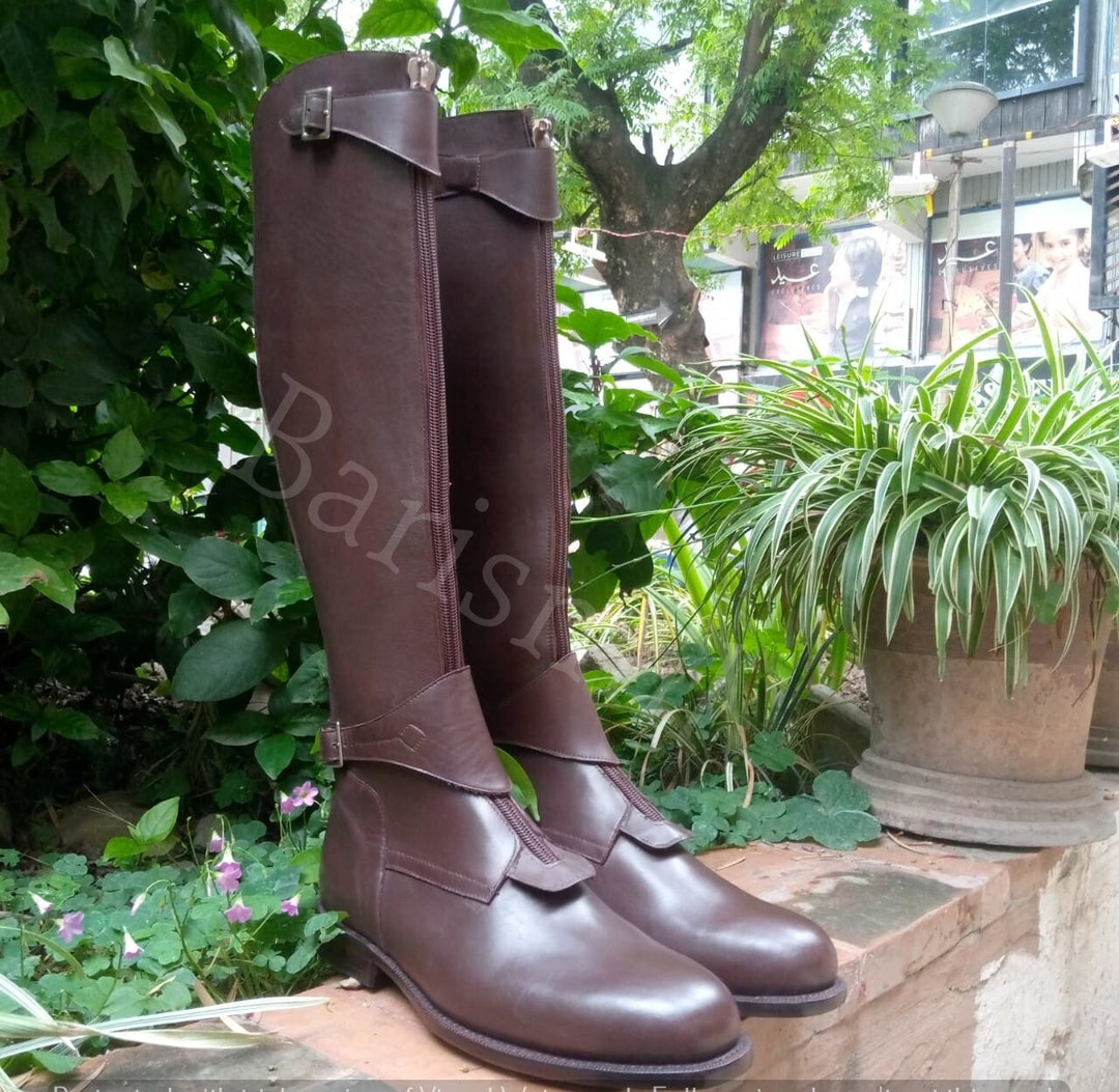 Handmade Equestrian Riding Boots Tall Leather Riding Boots - Etsy
