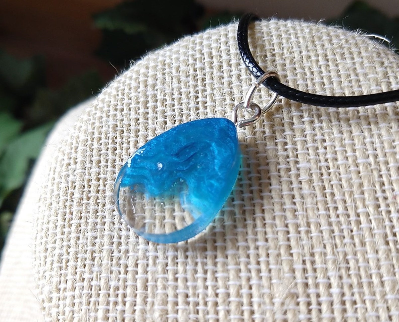 Teardrop Ocean Pendant Sea Pendant Blue Pendant Water - Etsy
