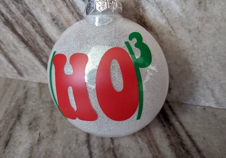 Ho Cubed Funny Christmas Ornament, Math Humor, Ho to the Third Power ...