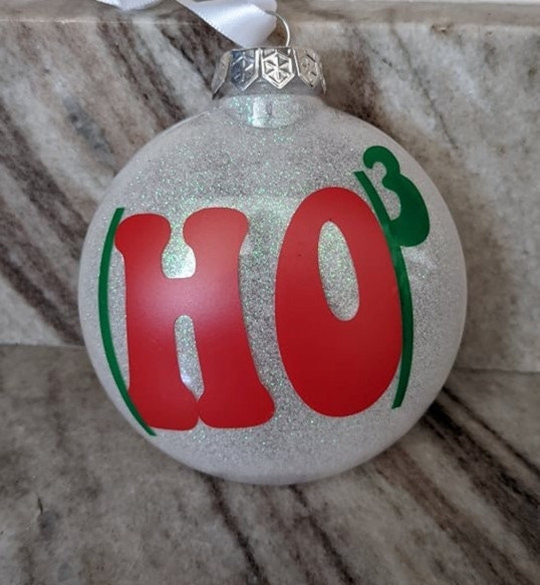 Ho Cubed Funny Christmas Ornament, Math Humor, Ho to the Third Power ...
