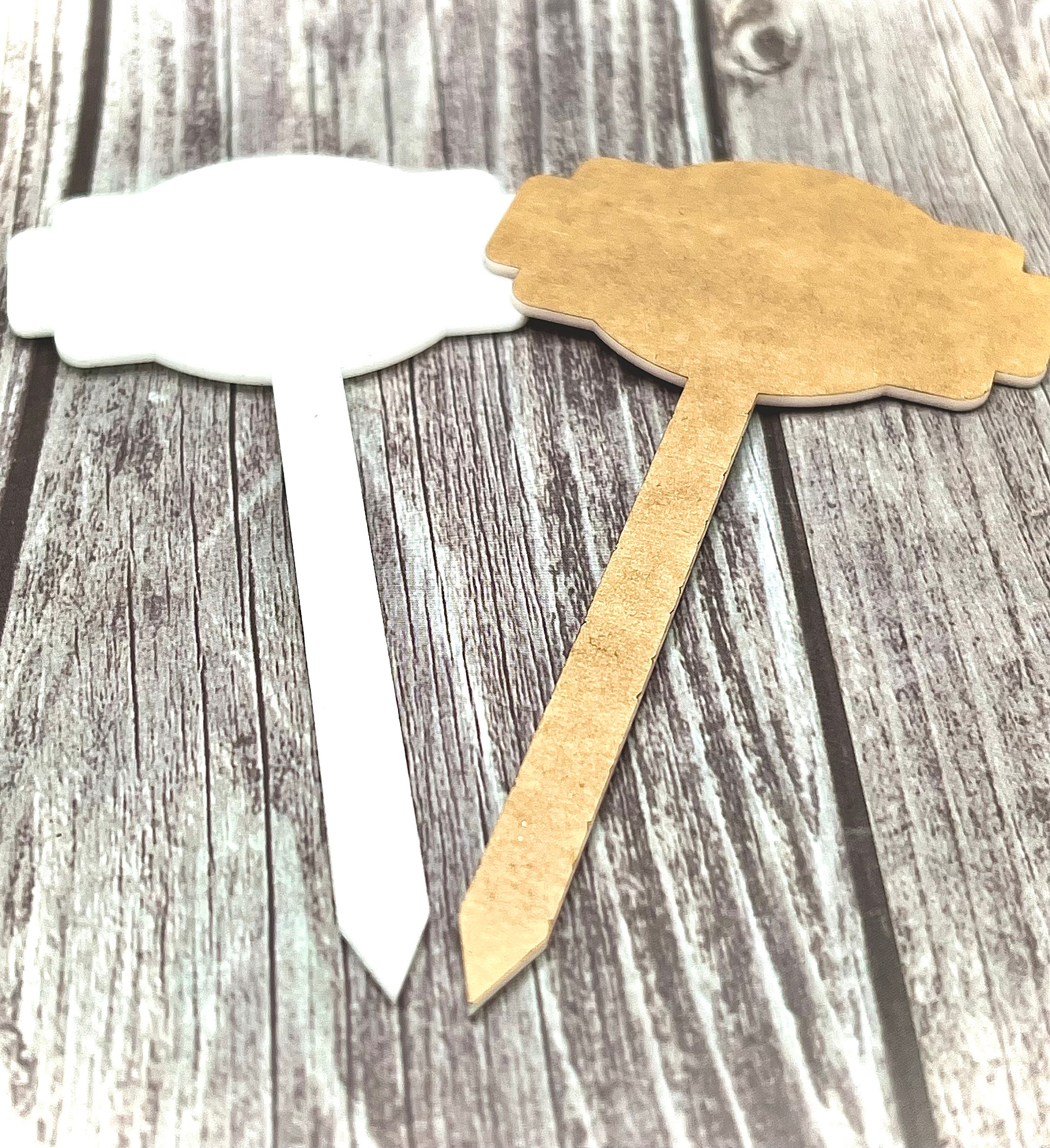 Sublimation Garden Plant Marker Stakes Craft Blanks White Acrylic for ...