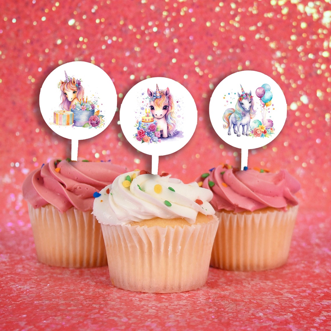 Customizable Sublimation Cupcake Toppers - White Acrylic Craft Blanks ...