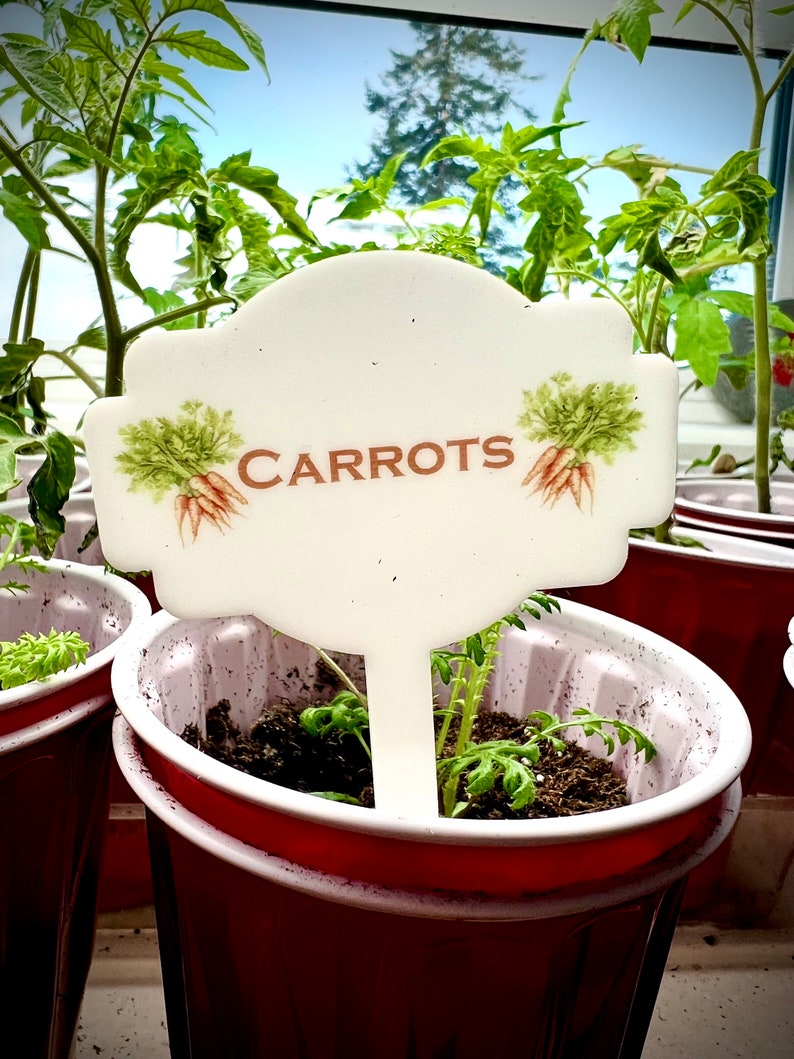 Sublimation Garden Plant Marker Stakes Craft Blanks White Acrylic for ...