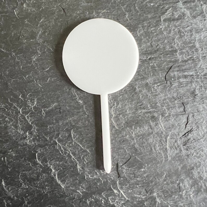 Customizable Sublimation Cupcake Toppers - White Acrylic Craft Blanks ...