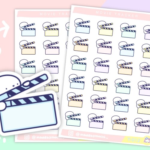 Movie Night Planner Stickers - Etsy