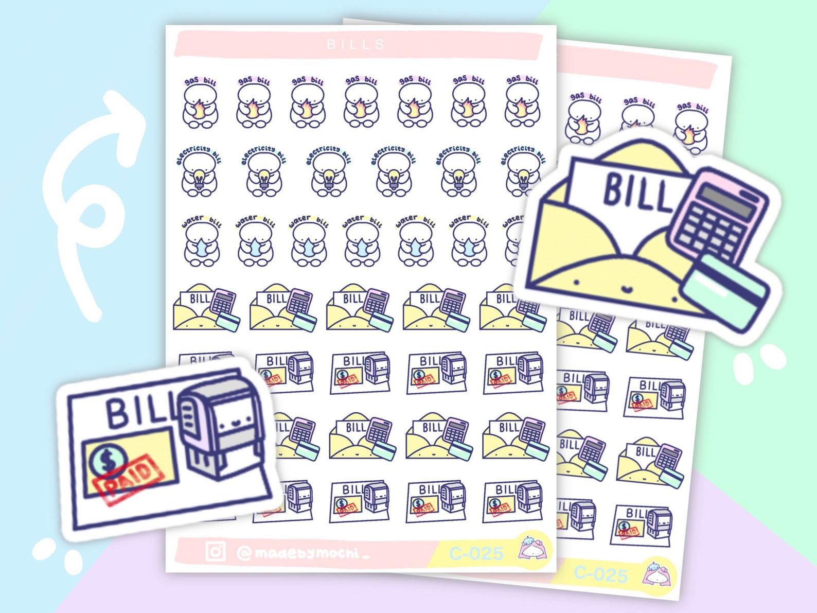 Bills Payment Tracker Planner Stickers - Etsy