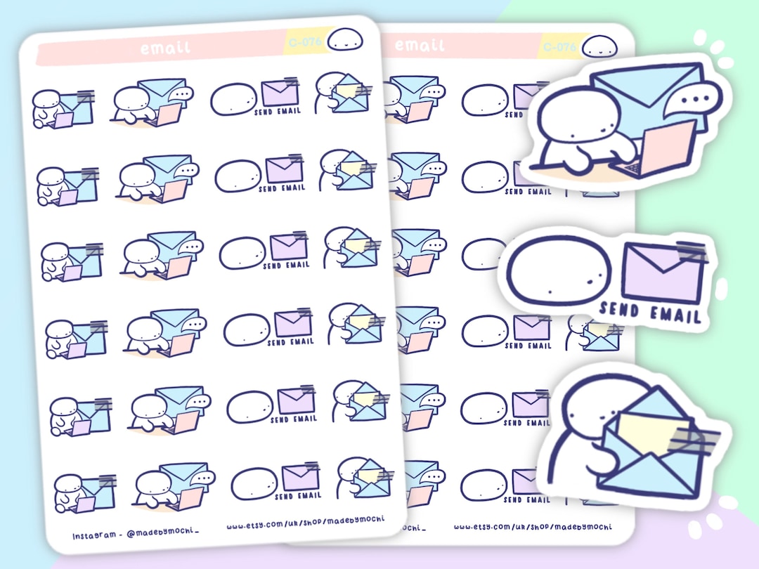 Email Stickers, Working Stickers, Messaging Stickers, Mail Stickers ...
