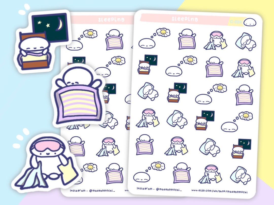 Nap Time Planner Sticker Sheet - Sleeping Stickers , Relax Stickers ...