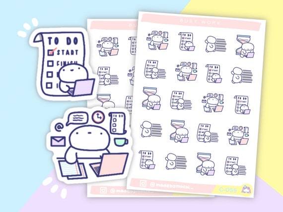 Busy Work Deadline Planner Stickers | Etsy