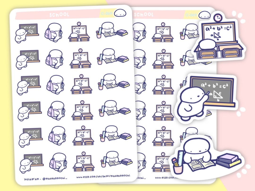 School Study Time Planner Stickers Studying Stickers , Class Schedule ...
