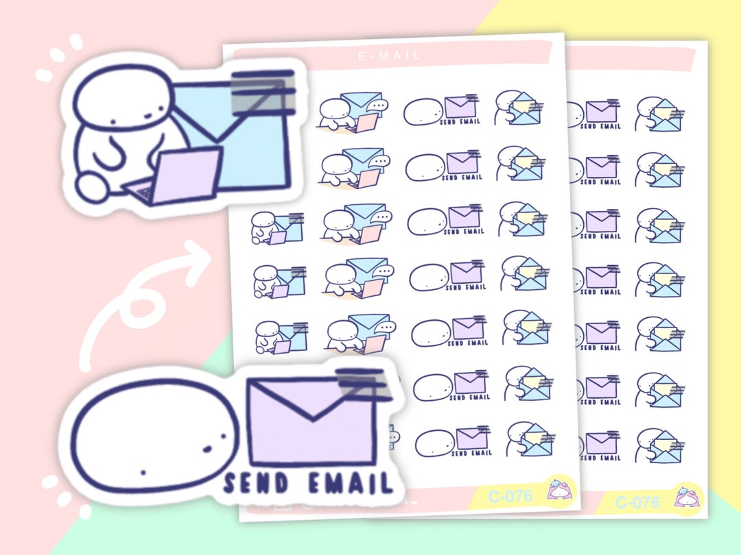 Email Stickers Working Stickers Messaging Stickers Mail - Etsy UK