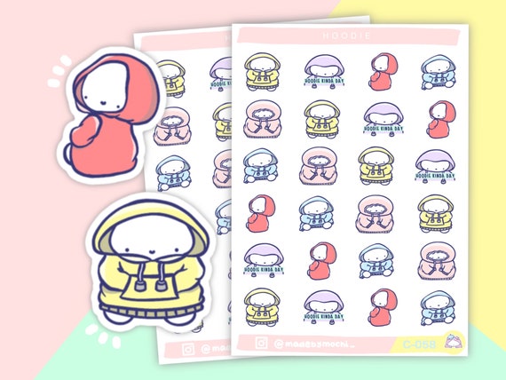 Comfy Hoodie Chill Day Planner Stickers - Etsy