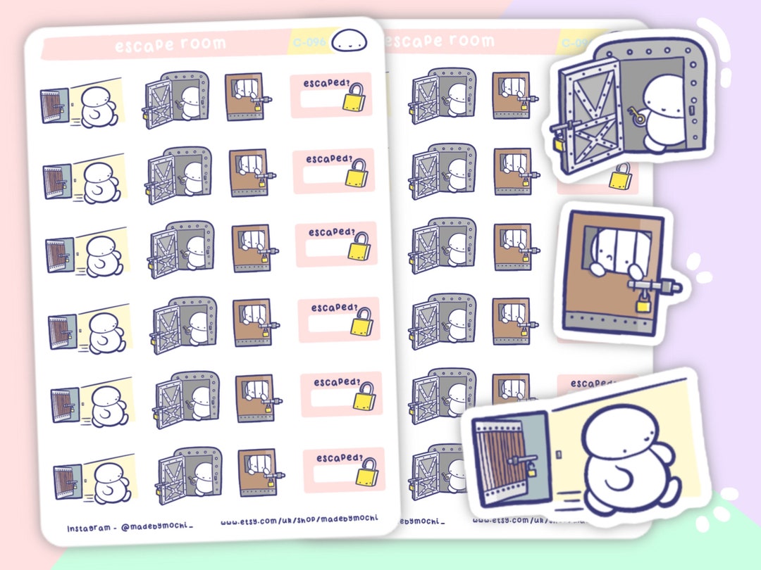 Escape Room Planner Stickers - Family Stickers, Date Night Stickers ...