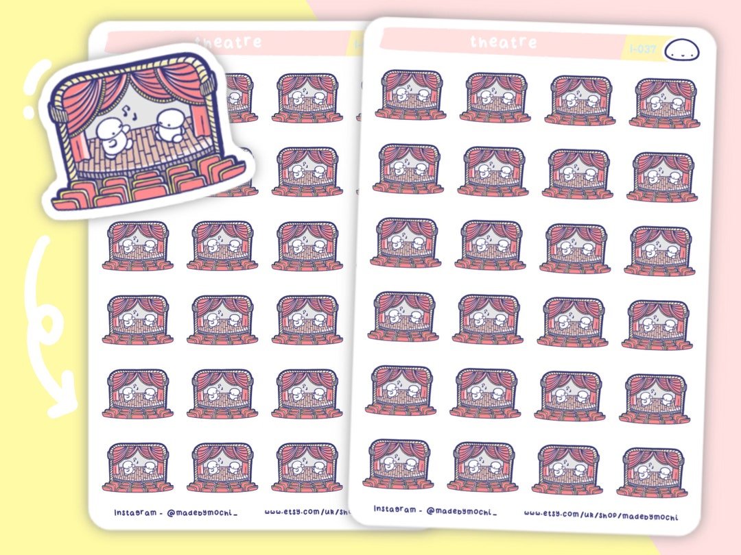 Theatre Stickers, Drama Class Stickers, Rehearsal Stickers, Concert ...