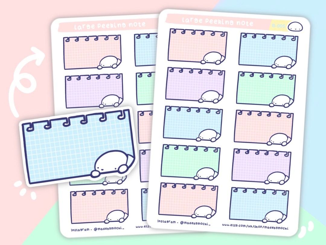Large Sticky Note Planner Stickers, Memo Reminder Stickers , Functional ...