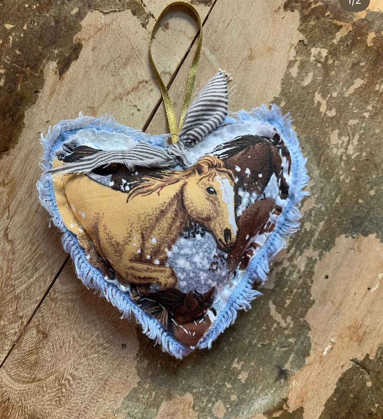 Strength : Hanging Lace Fabric Small Heart Pillow Ornament - Etsy