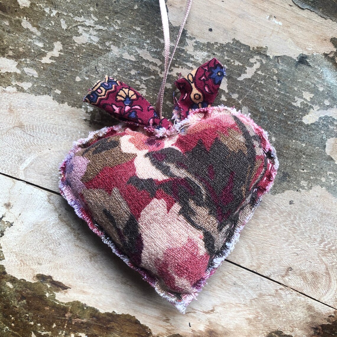 Friend : Hanging Lace Fabric Small Heart Pillow Ornament - Etsy