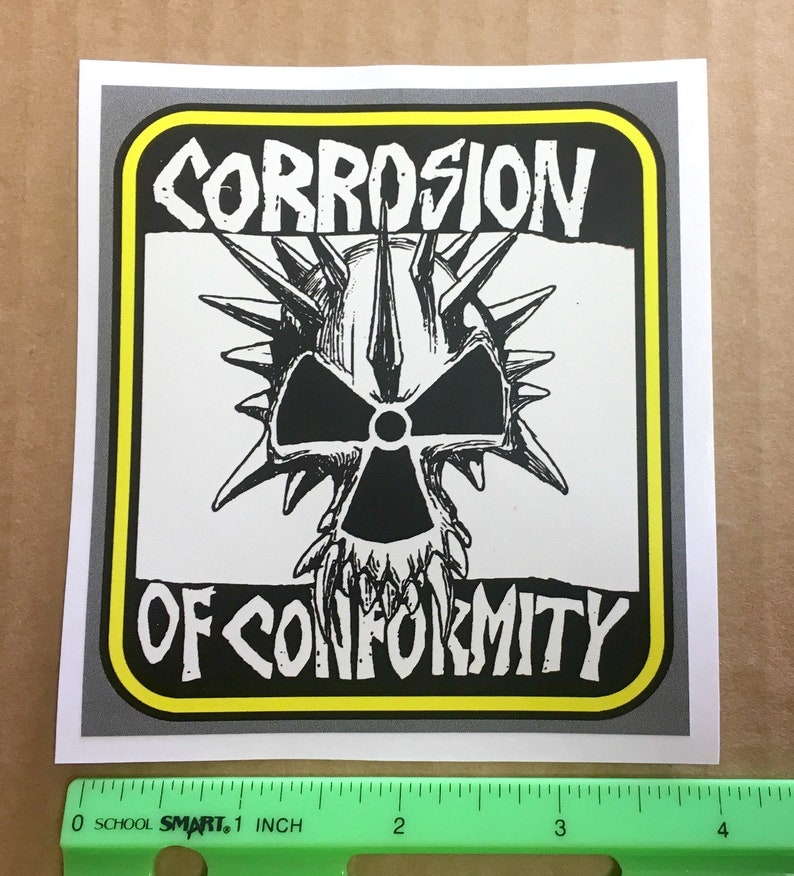 4.25" Corrosion of Conformity "spike" Vinyl Sticker. Classic Punk Rock ...