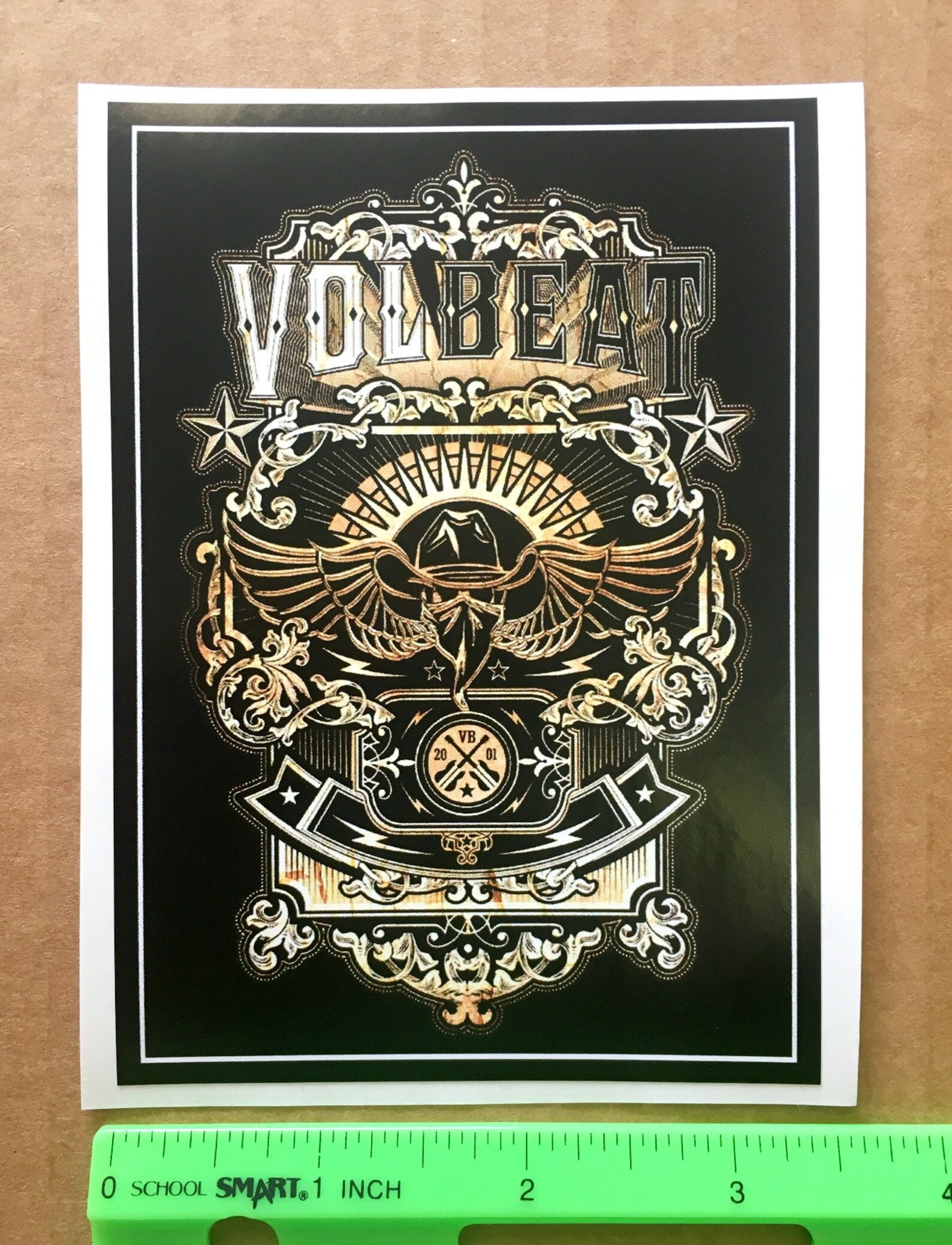 RARE! 4.75" VOLBEAT Bandit Vinyl Sticker. Metal Decal for Car, Guitar ...