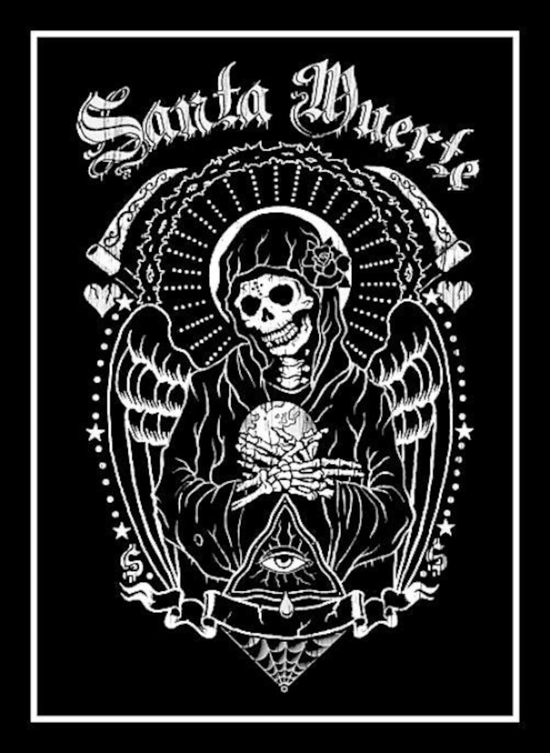4.5" Santa Muerte Vinyl Sticker. Grim Reaper. Catholic Angel of Death ...