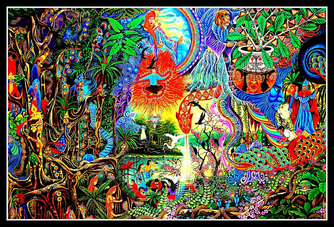 5" Psychedelic Ayahuasca Vision Vinyl Sticker. Trippy Mushroom, LSD ...