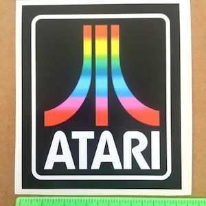 4.25" Classic ATARI Vinyl Sticker. Vintage Video Game Decal for Laptop ...