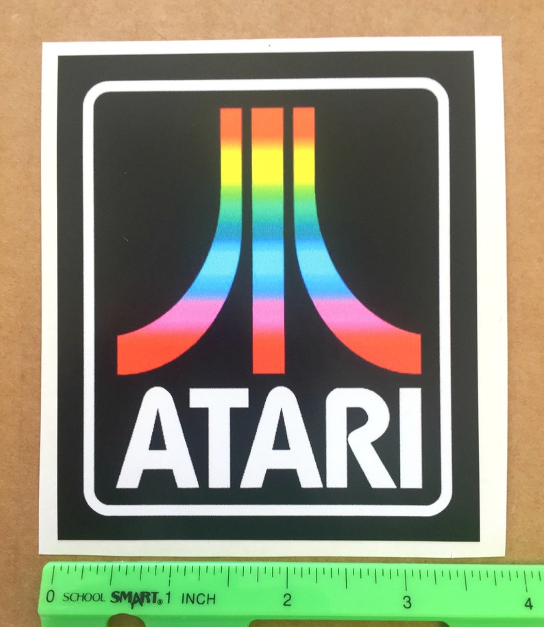 4.25" Classic ATARI Vinyl Sticker. Vintage Video Game Decal for Laptop ...