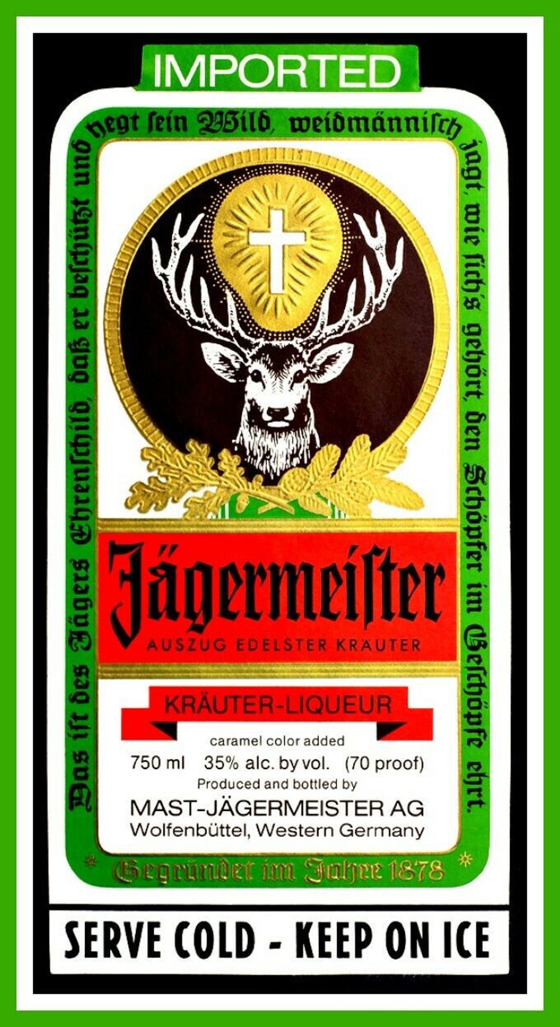 5 Jagermeister Stag Label Vinyl Sticker. Jager Deer - Etsy