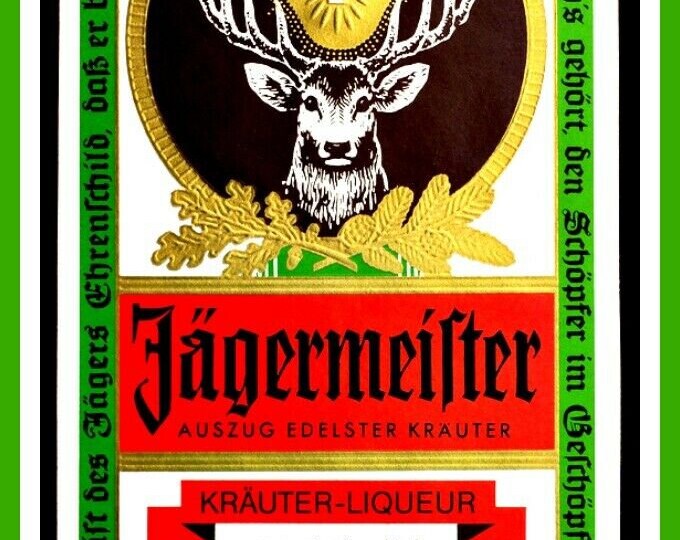 5" Jagermeister Stag Label Vinyl Sticker. Jager Deer Decal for Bar ...