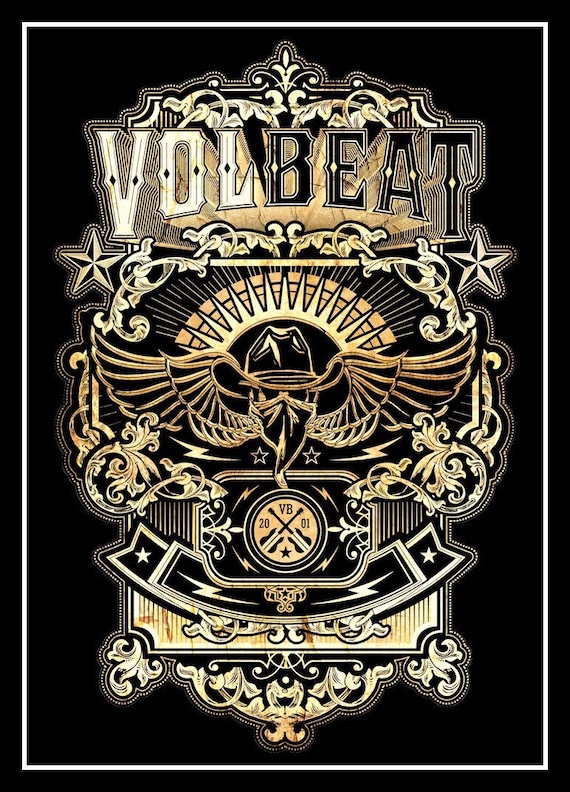 RARE 4.75 VOLBEAT Bandit Vinyl Sticker. Metal Decal for - Etsy
