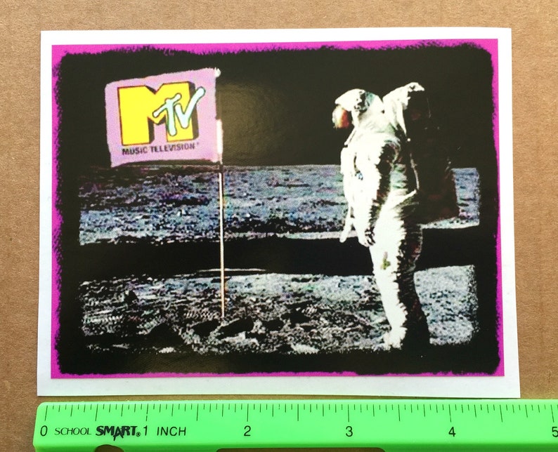 4.5 Classic MTV moon Landing Vinyl Sticker. - Etsy