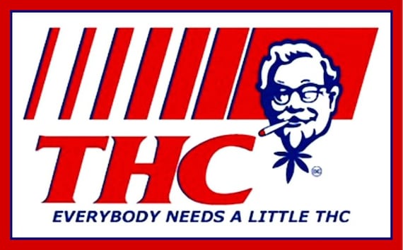 4.25 THC KFC Vinyl Sticker. Funny 420 Weed Marijuana - Etsy