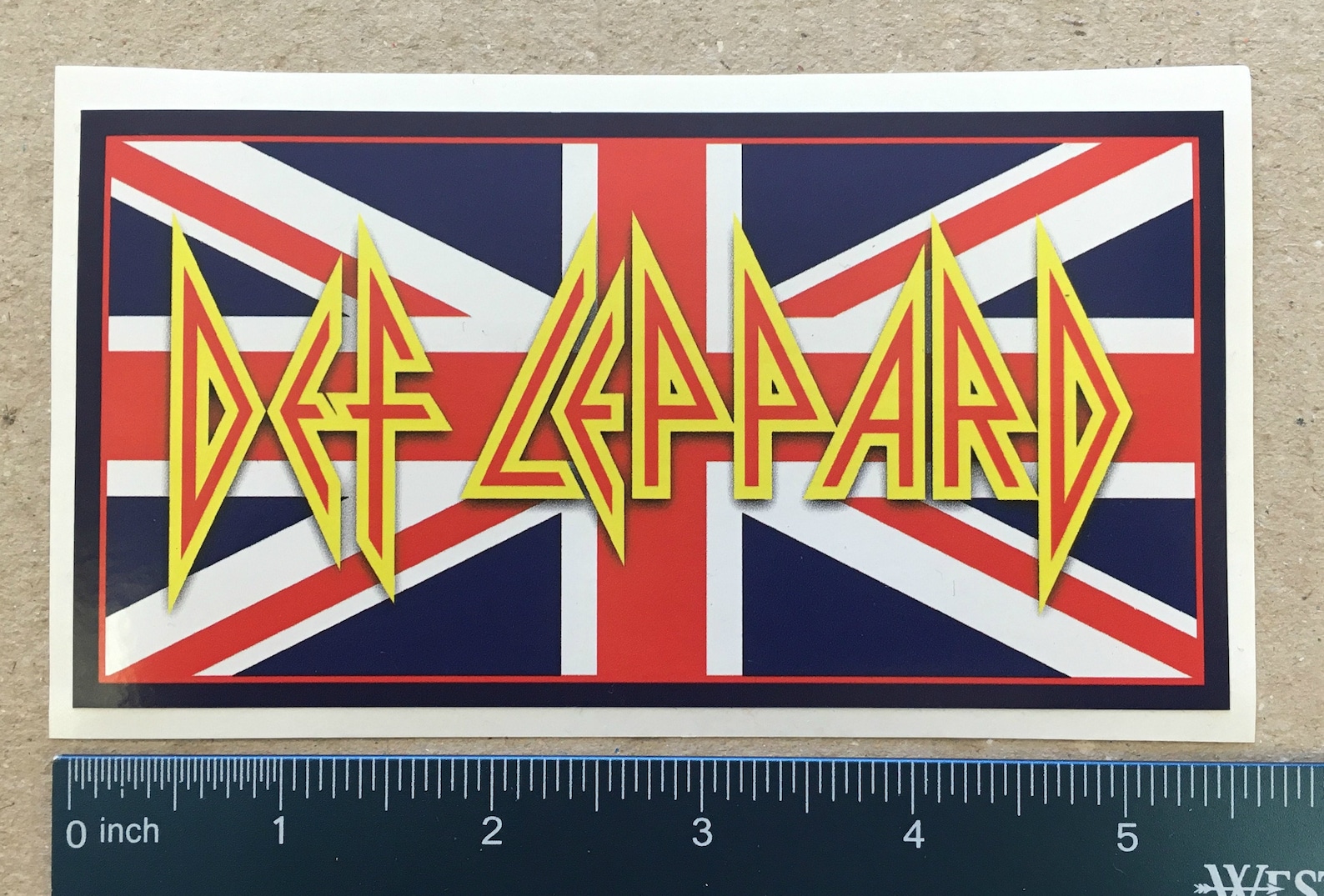5.5 Def Leppard Union Jack Vinyl Sticker. Classic Heavy | Etsy