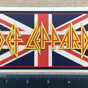 5.5" Def Leppard Union Jack Vinyl Sticker. Classic Heavy Metal Decal ...