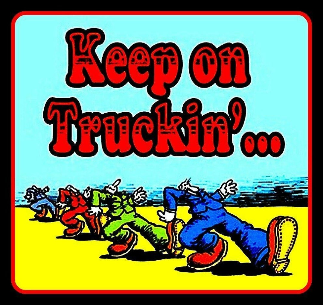4" Keep on Truckin' Vinyl Sticker. Grateful Dead, R. Crumb Decal for ...