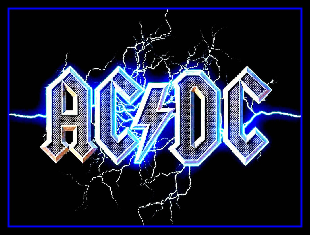 4.5" AC/DC Thunder Glossy Vinyl Sticker. Heavy Metal Decal for Car ...