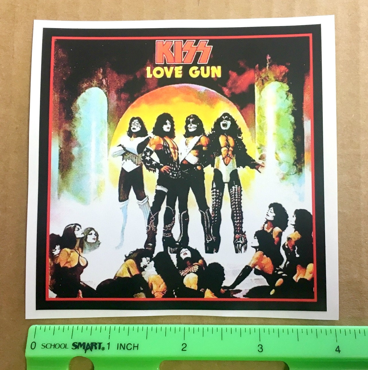 4" KISS Love Gun Vinyl Sticker. Heavy Metal Decal for Car, Laptop ...