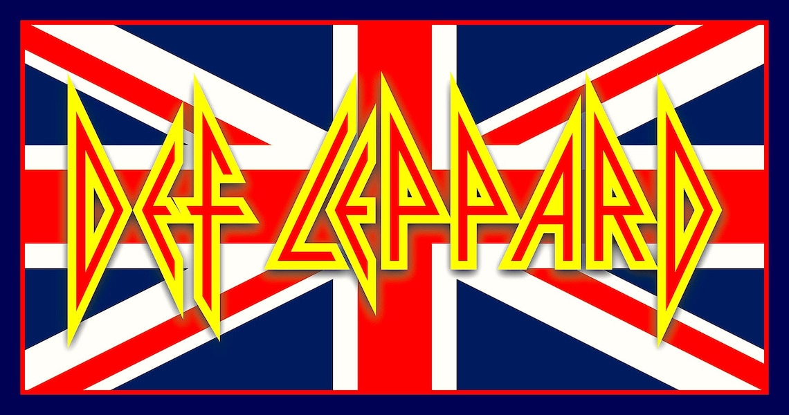 5.5" Def Leppard Union Jack Vinyl Sticker. Classic Heavy Metal Decal ...