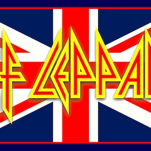 5.5" Def Leppard Union Jack Vinyl Sticker. Classic Heavy Metal Decal ...