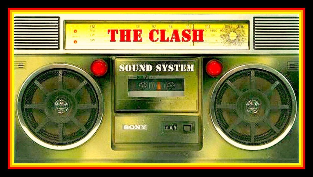 5" the CLASH Boom Box Glossy Vinyl Sticker. Sound System Punk Rock ...