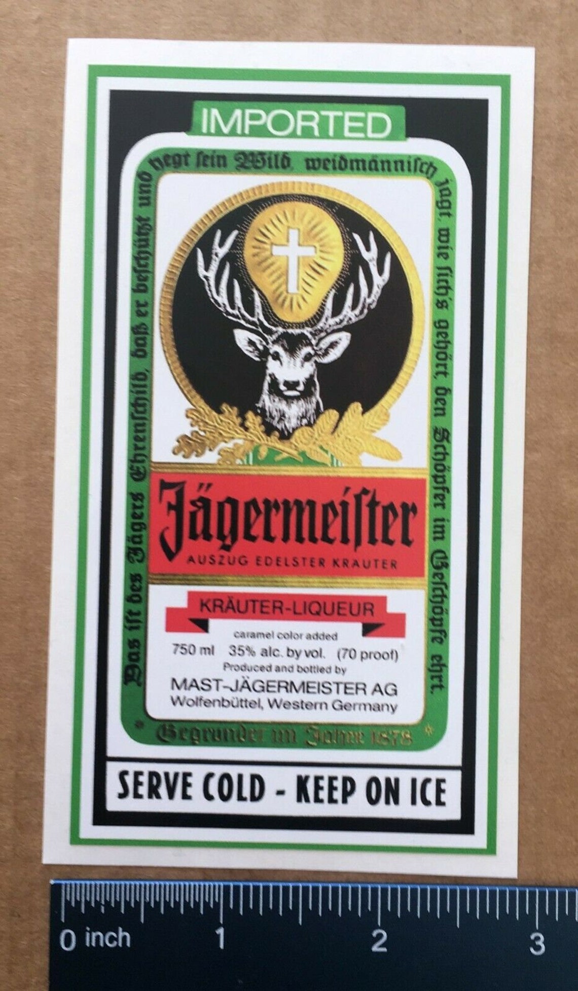 5 Jagermeister Stag Label Vinyl Sticker. Jager Deer - Etsy