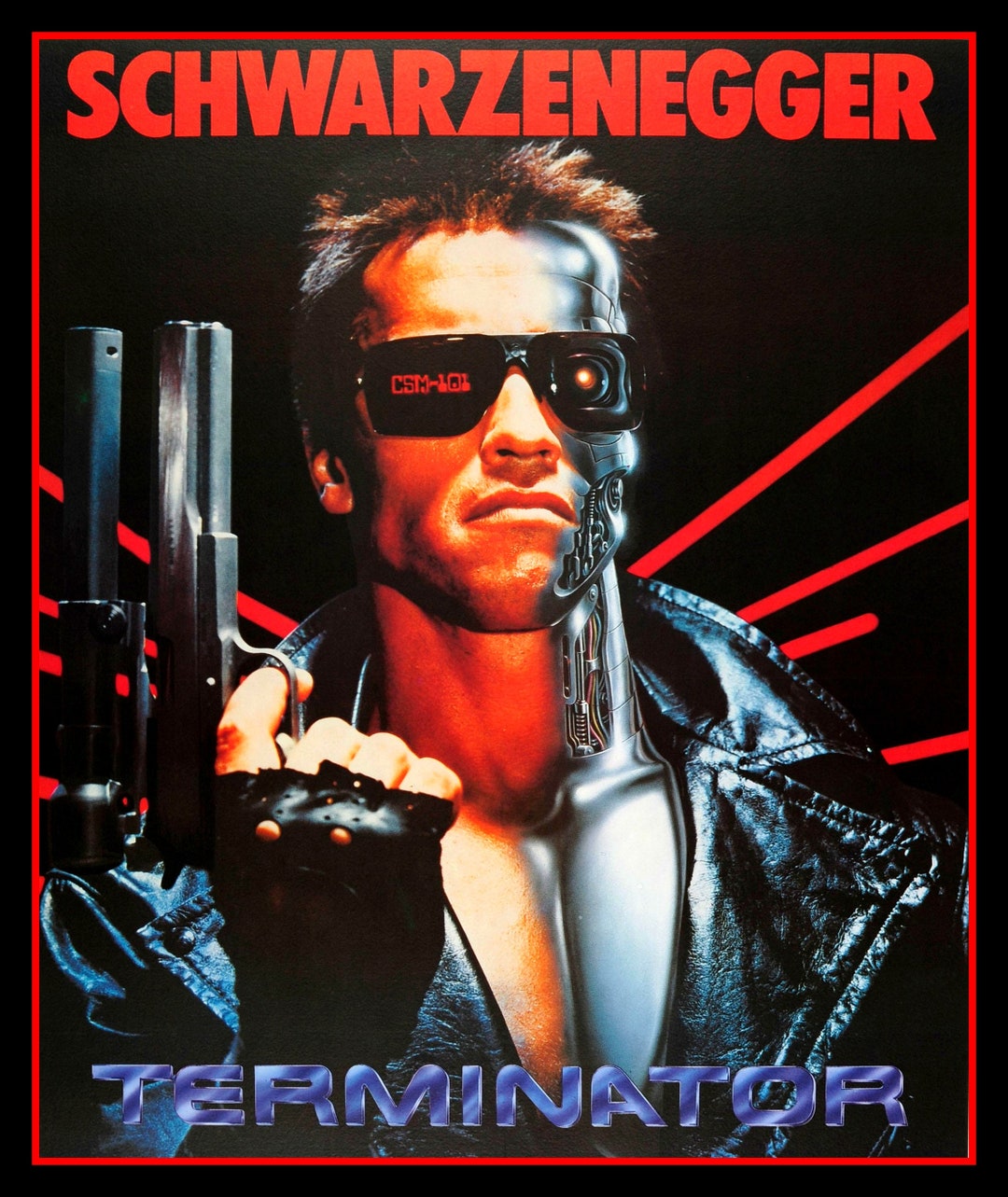 4.5" Schwarzenegger TERMINATOR Vinyl Sticker. Classic 80's Sci-fi Movie ...