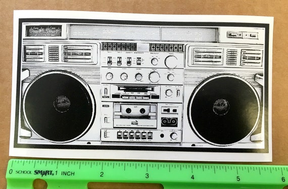80's Boom Box Sticker Paper Stickers etna.com.pe