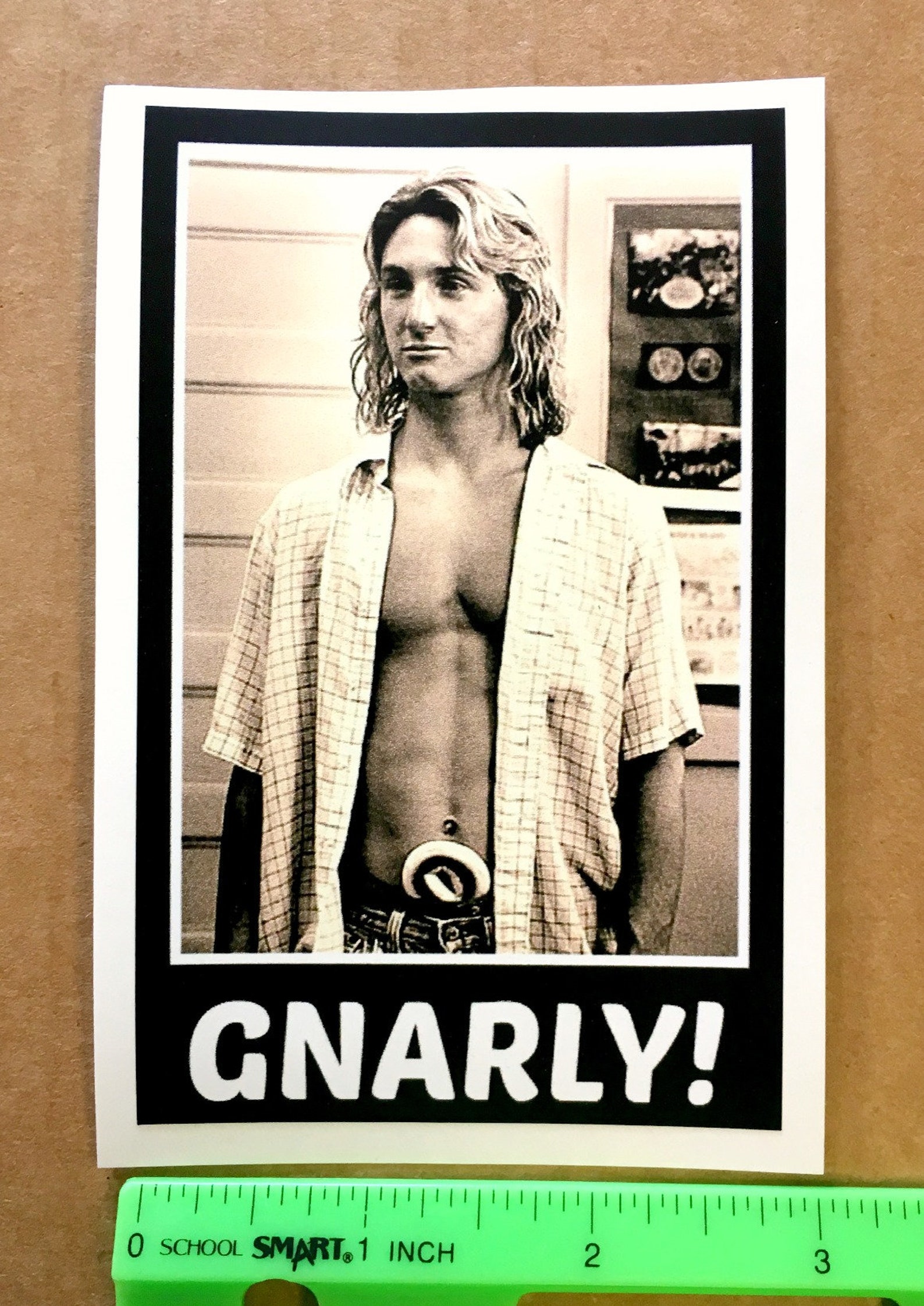 4.5 Funny Jeff Spicoli GNARLY vinyl sticker. Classic | Etsy