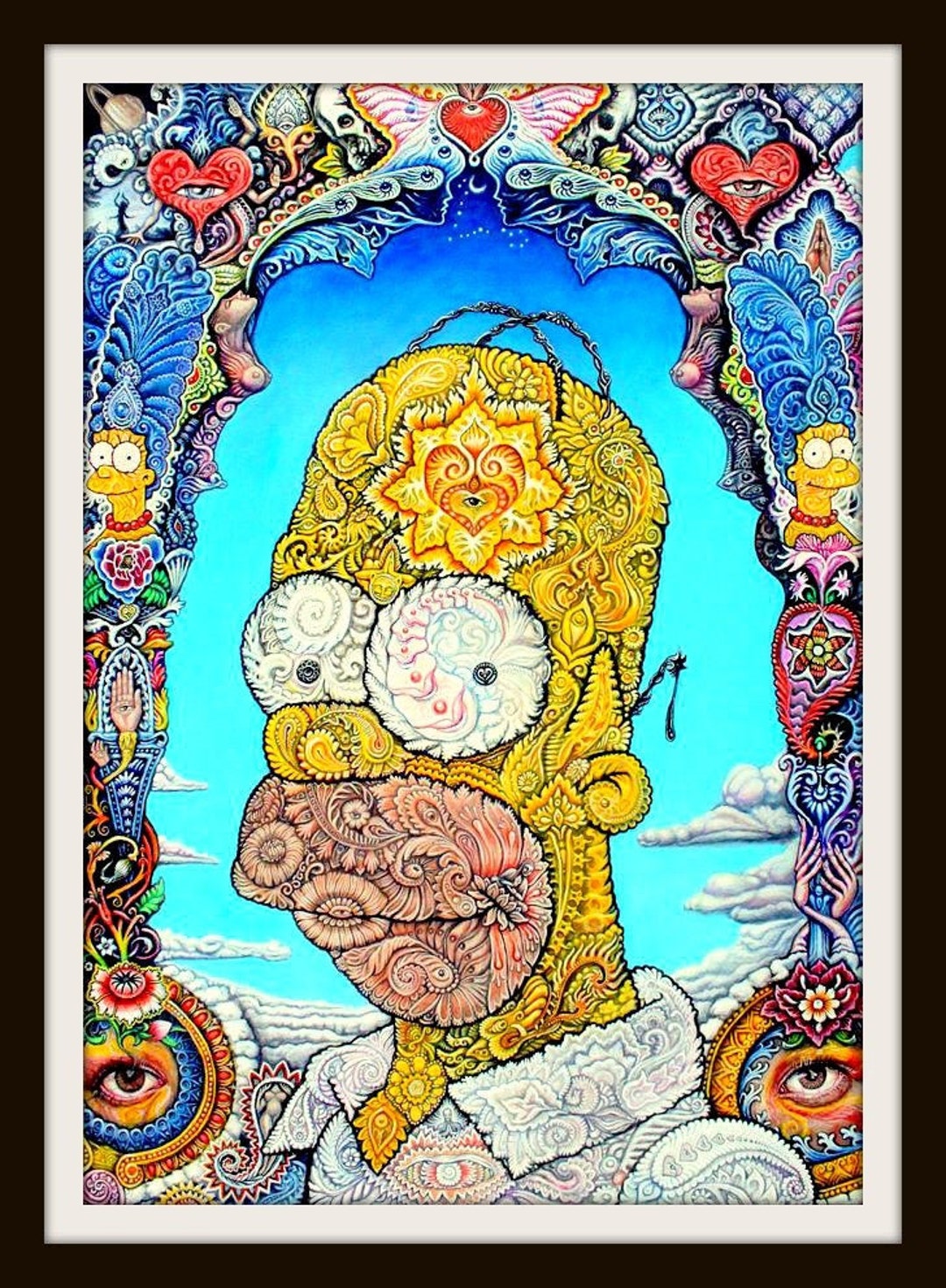 5 Psychedelic Homer Vision Vinyl Sticker. Weed - Etsy