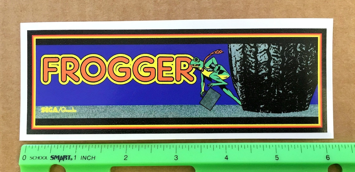 6 Frogger Vinyl Sticker. Vintage Style Video Game Decal - Etsy