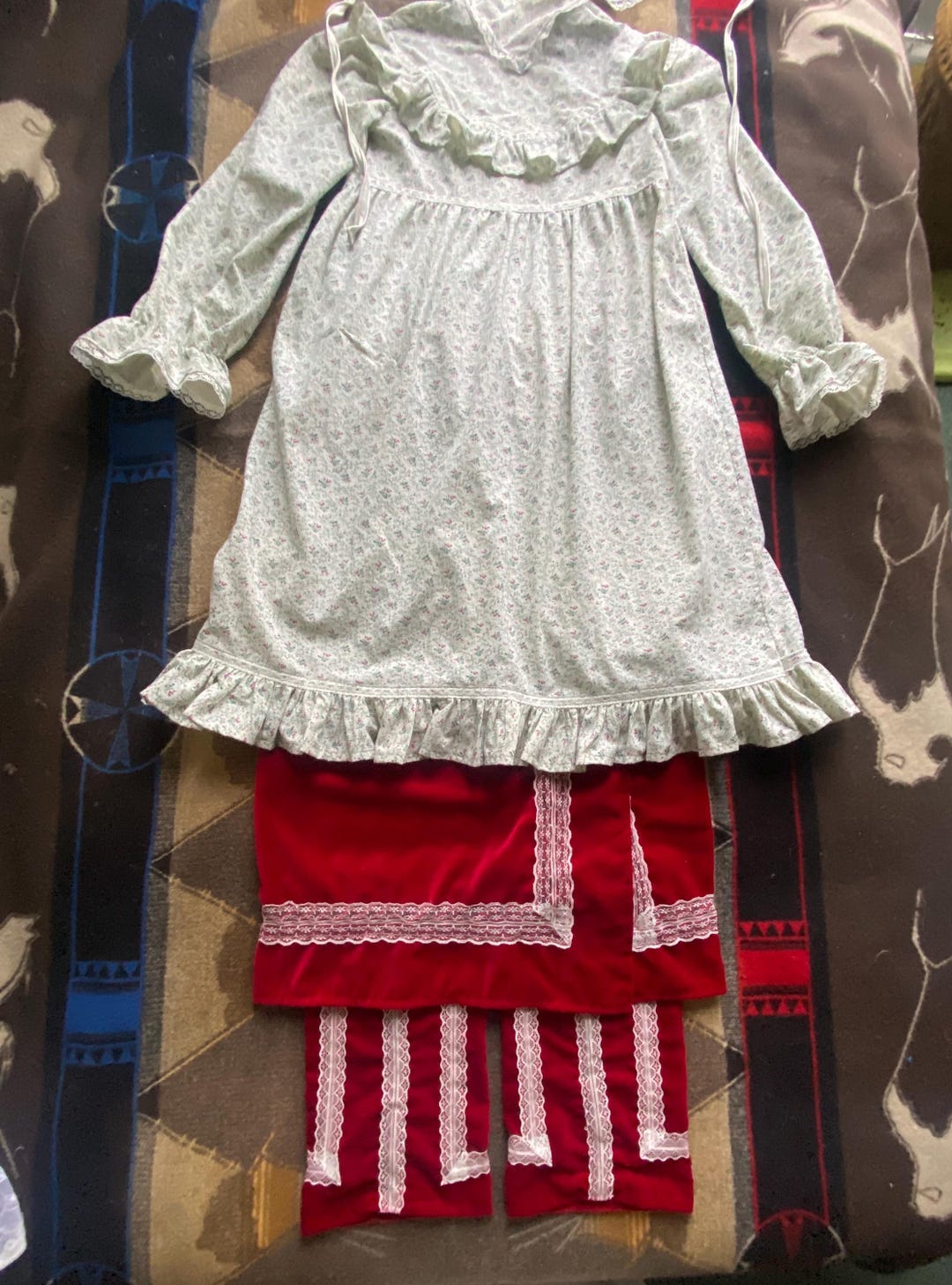 Haudenosaunee Smoke Dance Youth Ribbon Skirt With Over-dress and ...