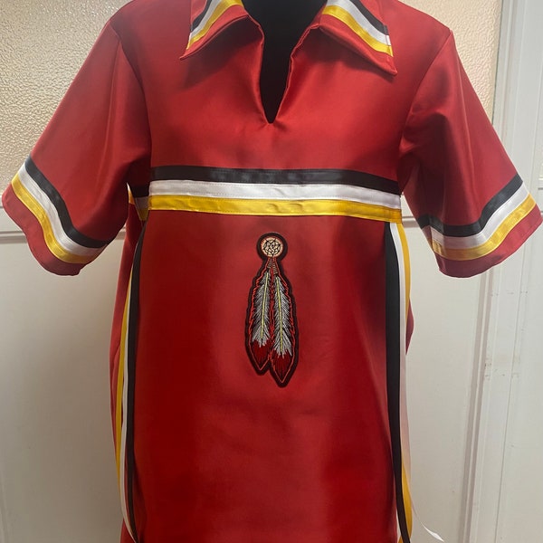 Native Ribbon Shirt Pattern - Etsy