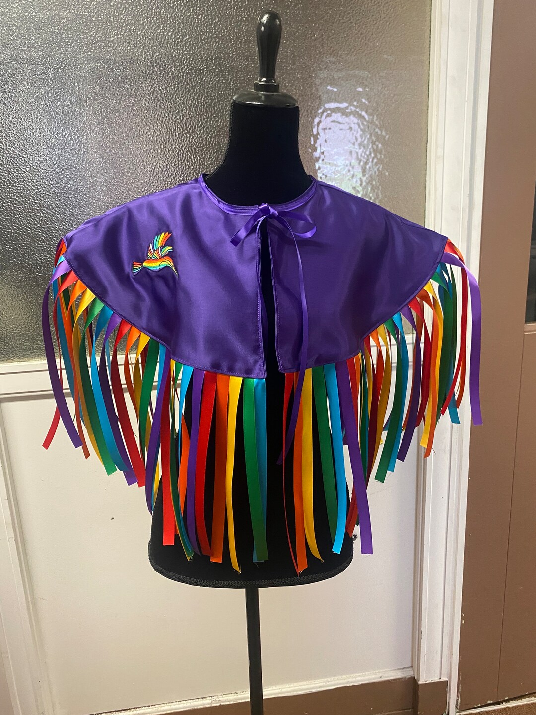 Rainbow Hummingbird Bib Cape - Etsy