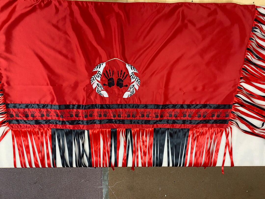 Embroidered MMIW Ribbon Shawl - Etsy